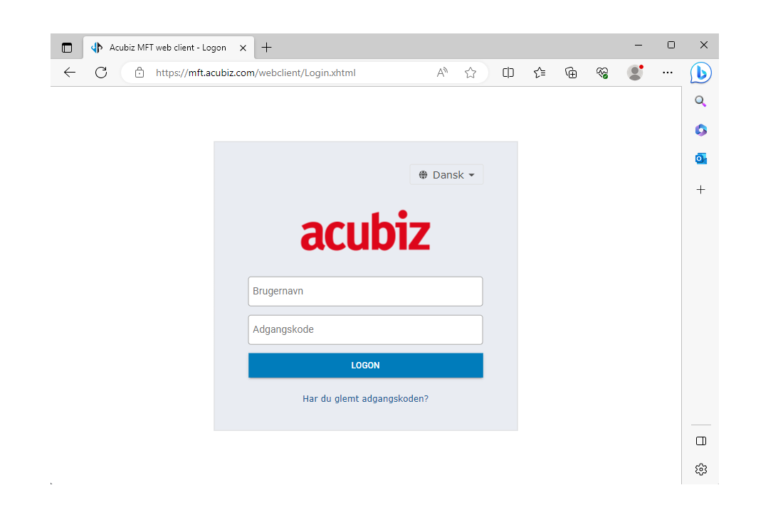 Acubiz (SFTP) MFT-platform settings – Acubiz Help Center
