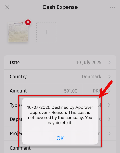 Delete a Rejected Transaction – Acubiz Help Center