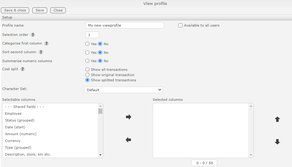 Choose Your Search Result Layout with View Profiles – Acubiz Help Center